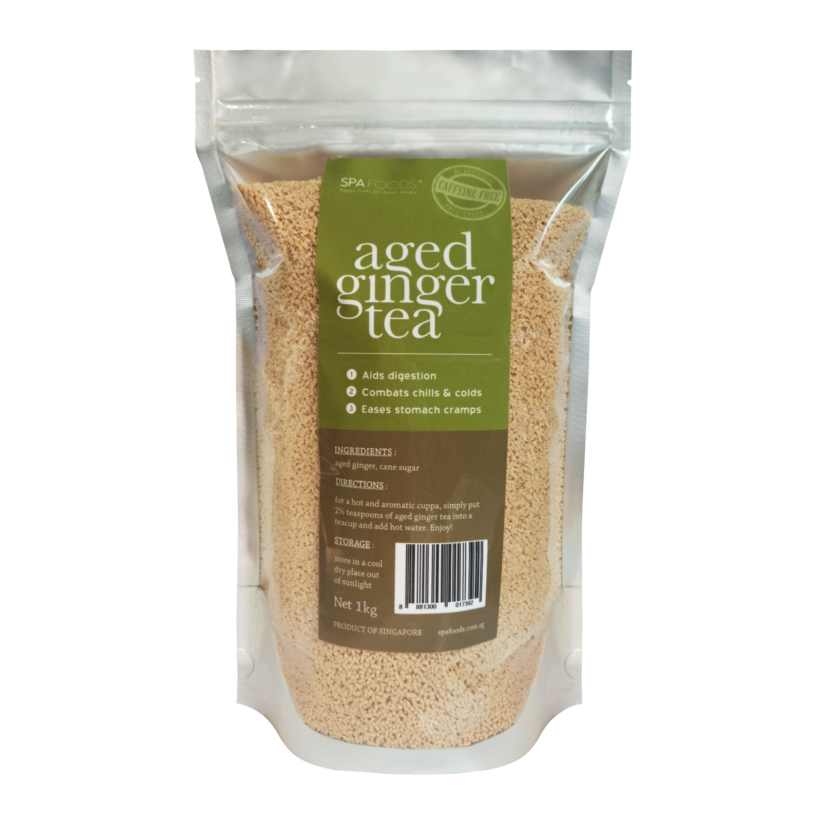Original Aged Ginger Tea - 1kg Pouch – Spa Foods Pte Ltd