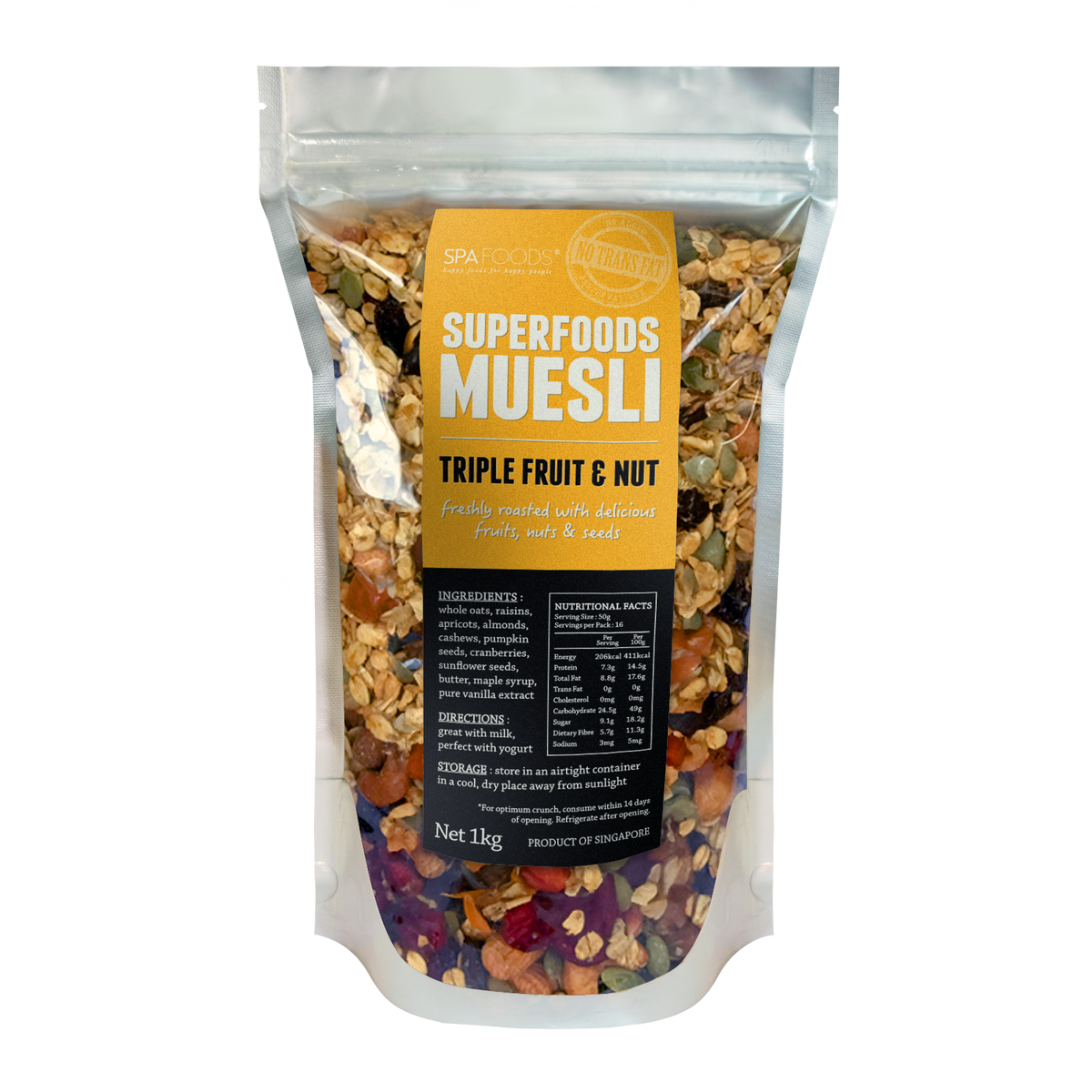 SuperFoods Muesli - 1kg Refill – Spa Foods Pte Ltd